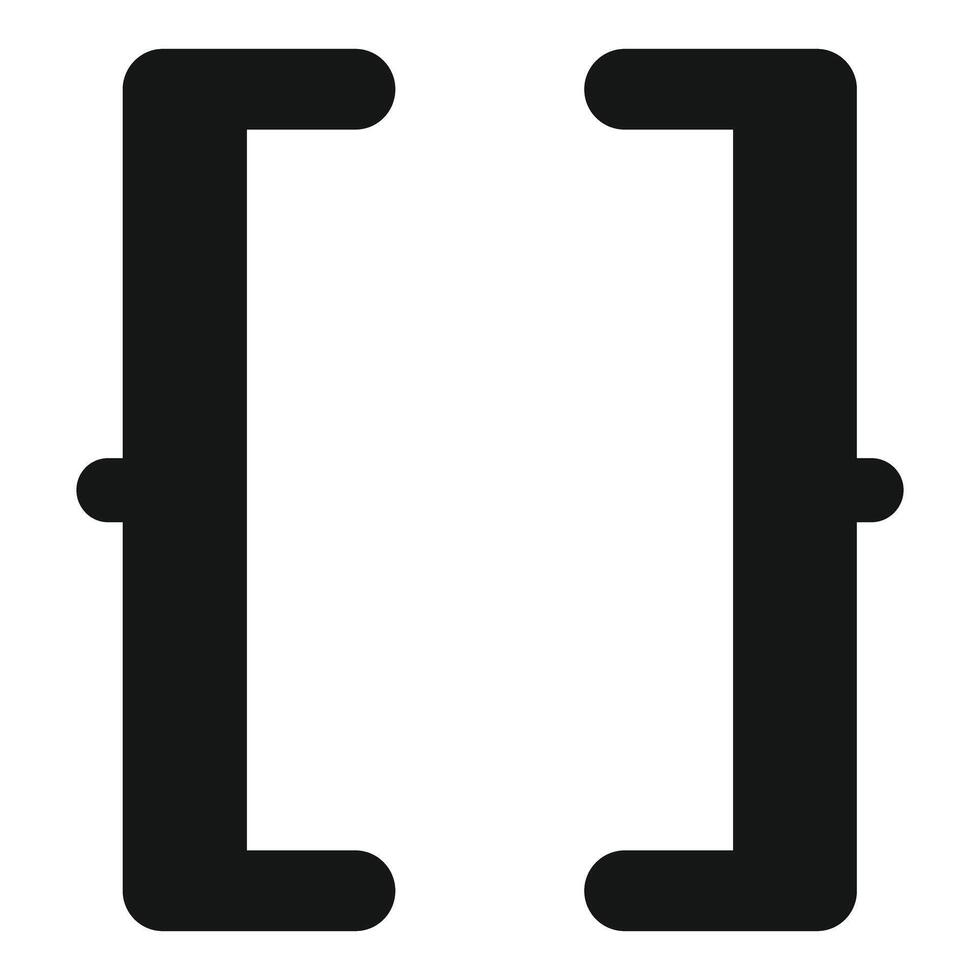 Square brackets symbol representing array or list in programming 52620142 Vector Art at Vecteezy
