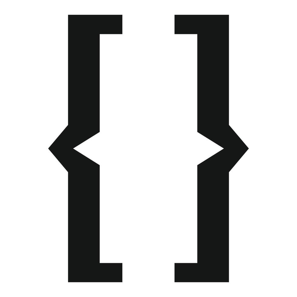 Curly brackets enclosing empty space representing programming and ... Curly brackets enclosing empty space representing programming and ...
