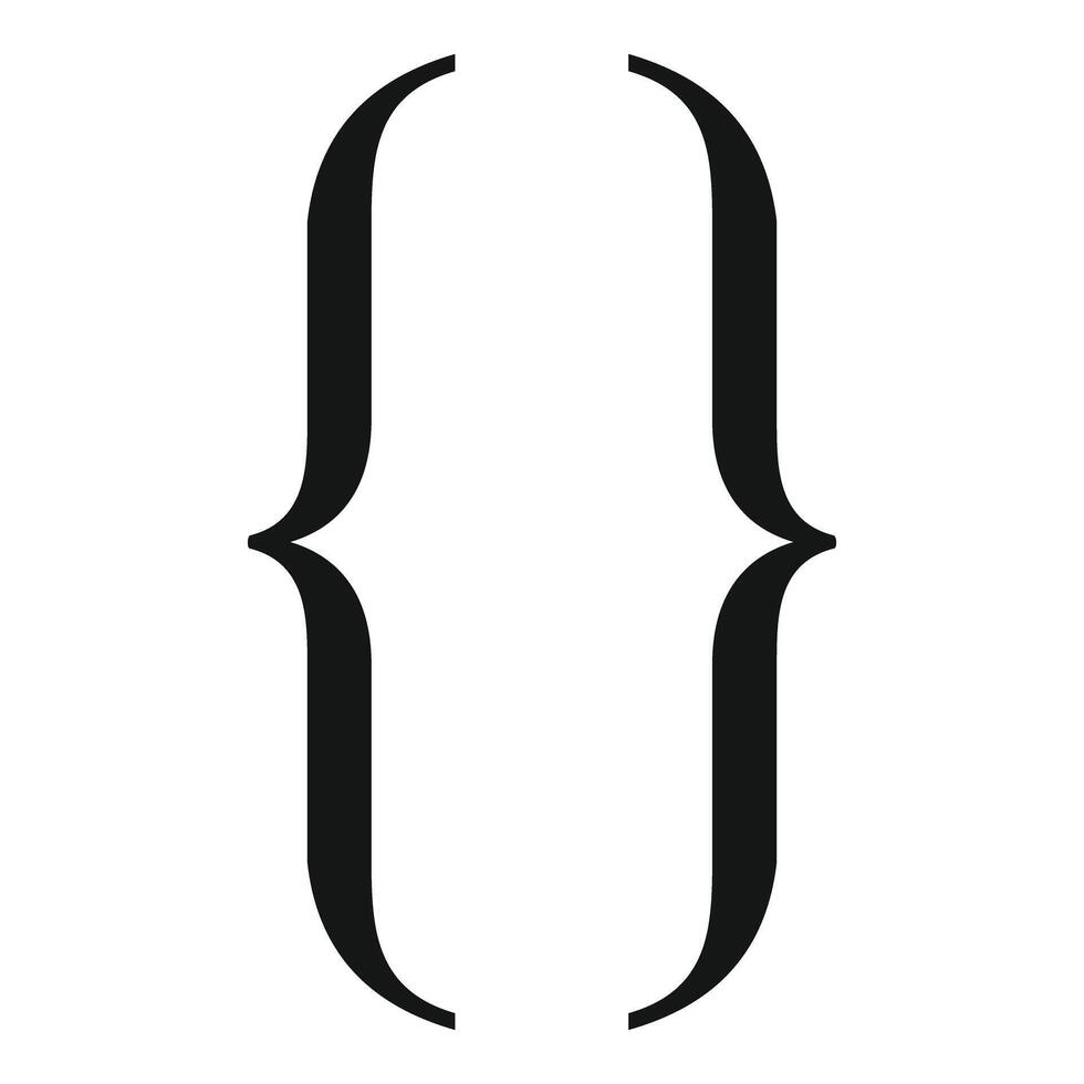 Curly Brackets Symbol Representing Code Block Or Set Notation 52620147 Vector Art At Vecteezy