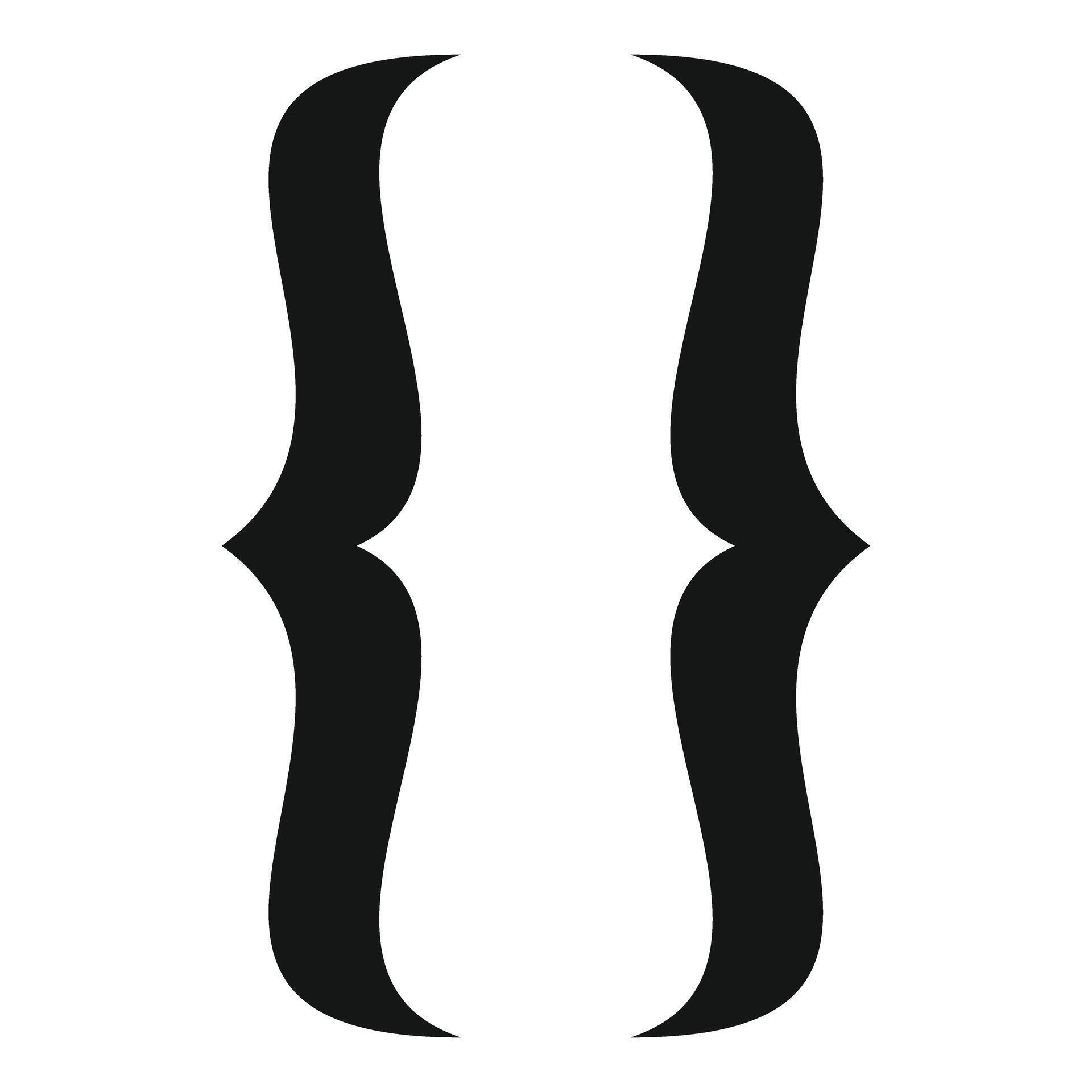 Curly braces showing programming code snippet 52620150 Vector Art at ...