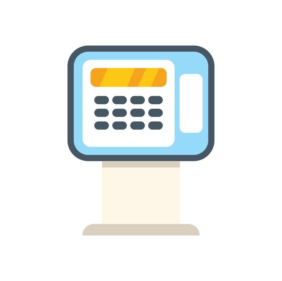 Blue security system control panel with keypad displaying status information 52623526 Vector Art ...