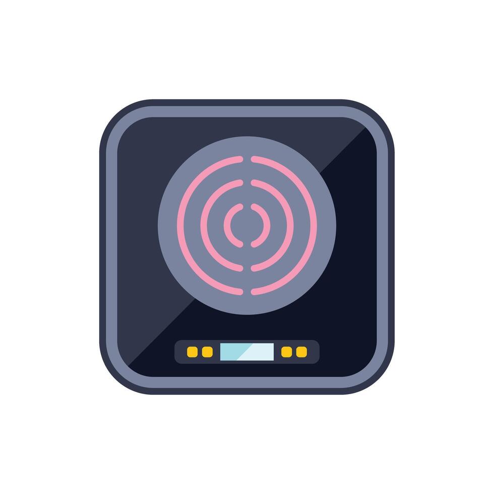 Modern induction cooker panel with touch control displaying heating ... Modern induction cooker panel with touch control displaying heating ...