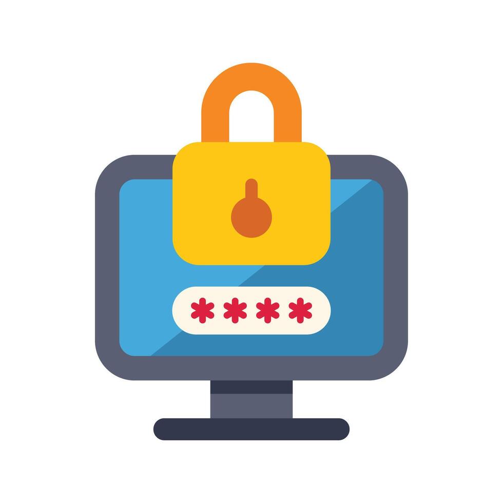 Computer Security System Showing Password Protected Screen 52626457