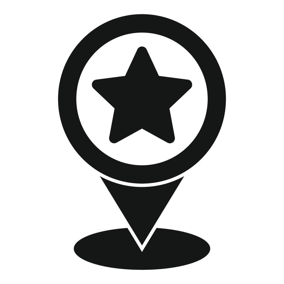 Map pointer with star showing favorite location 52629186 Vector Art at Vecteezy