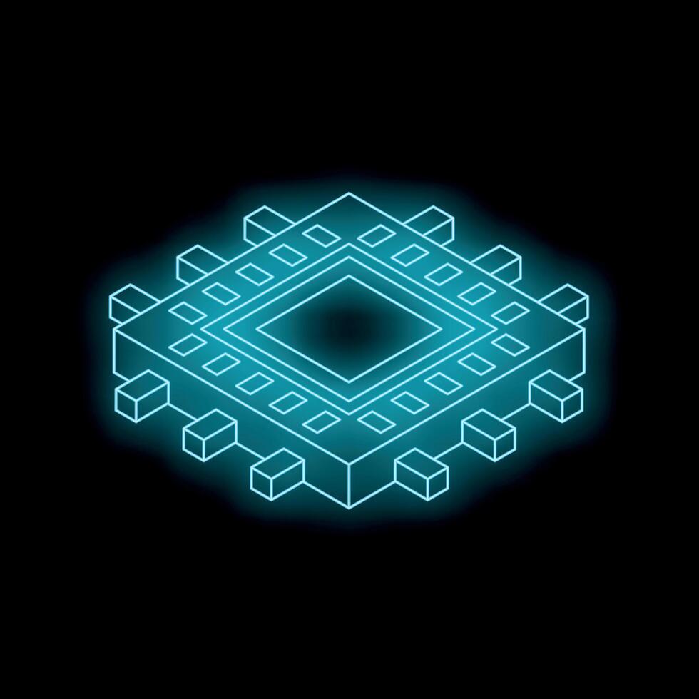 Glowing Microchip Representing Advanced Technology And Computing Power
