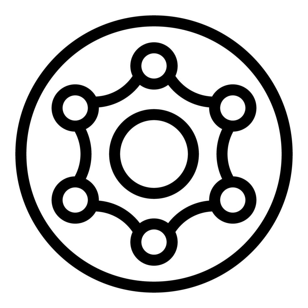 Circular network hub connecting multiple nodes representing global ... Circular network hub connecting multiple nodes representing global ...