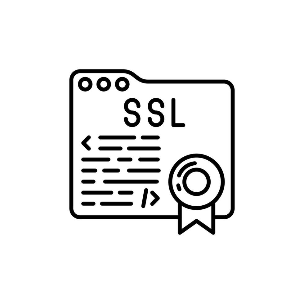 Secure Sockets Layer Outline Icon Illustration 52642161 Vector Art At