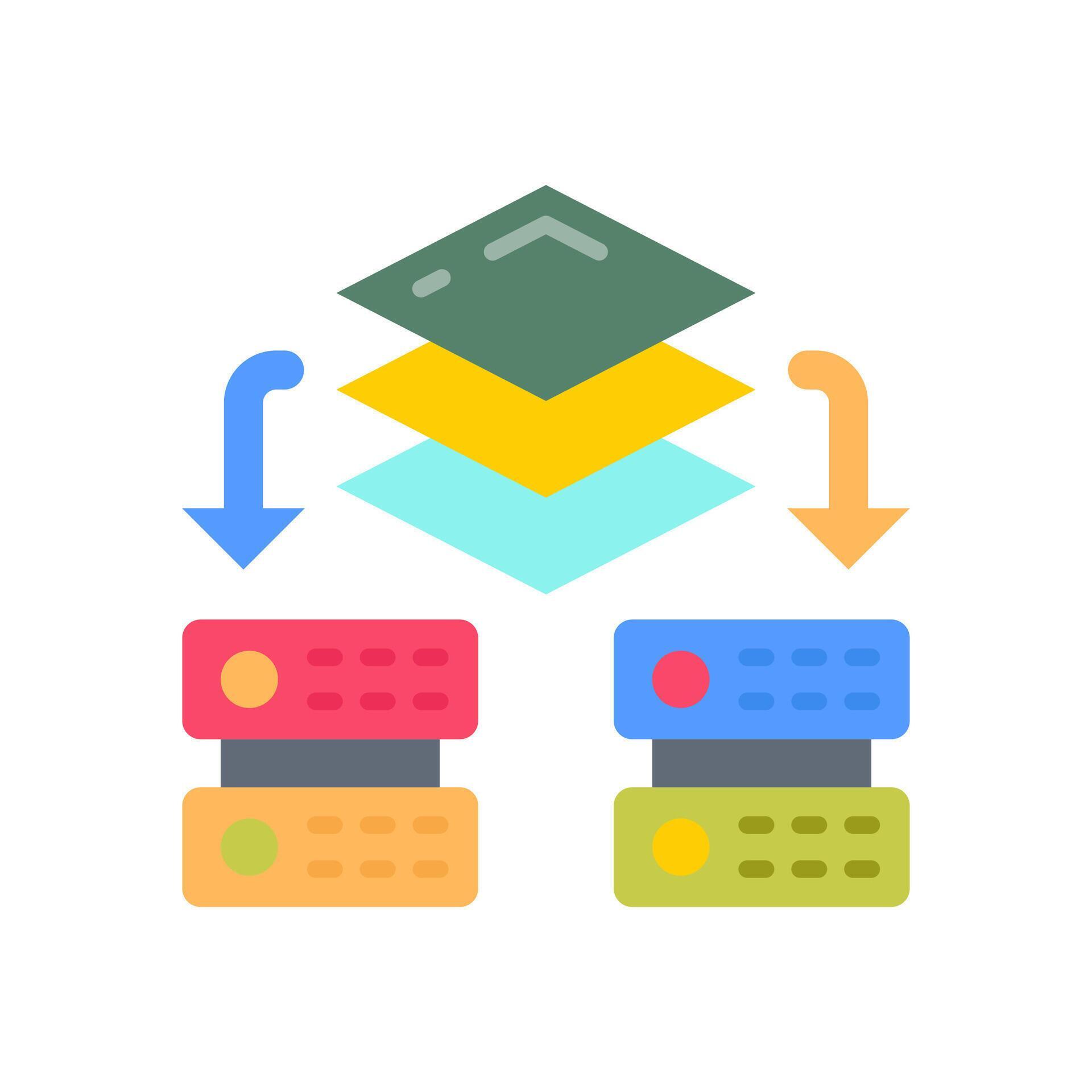 Virtualization Flat Icons Illustration 52642221 Vector Art At Vecteezy