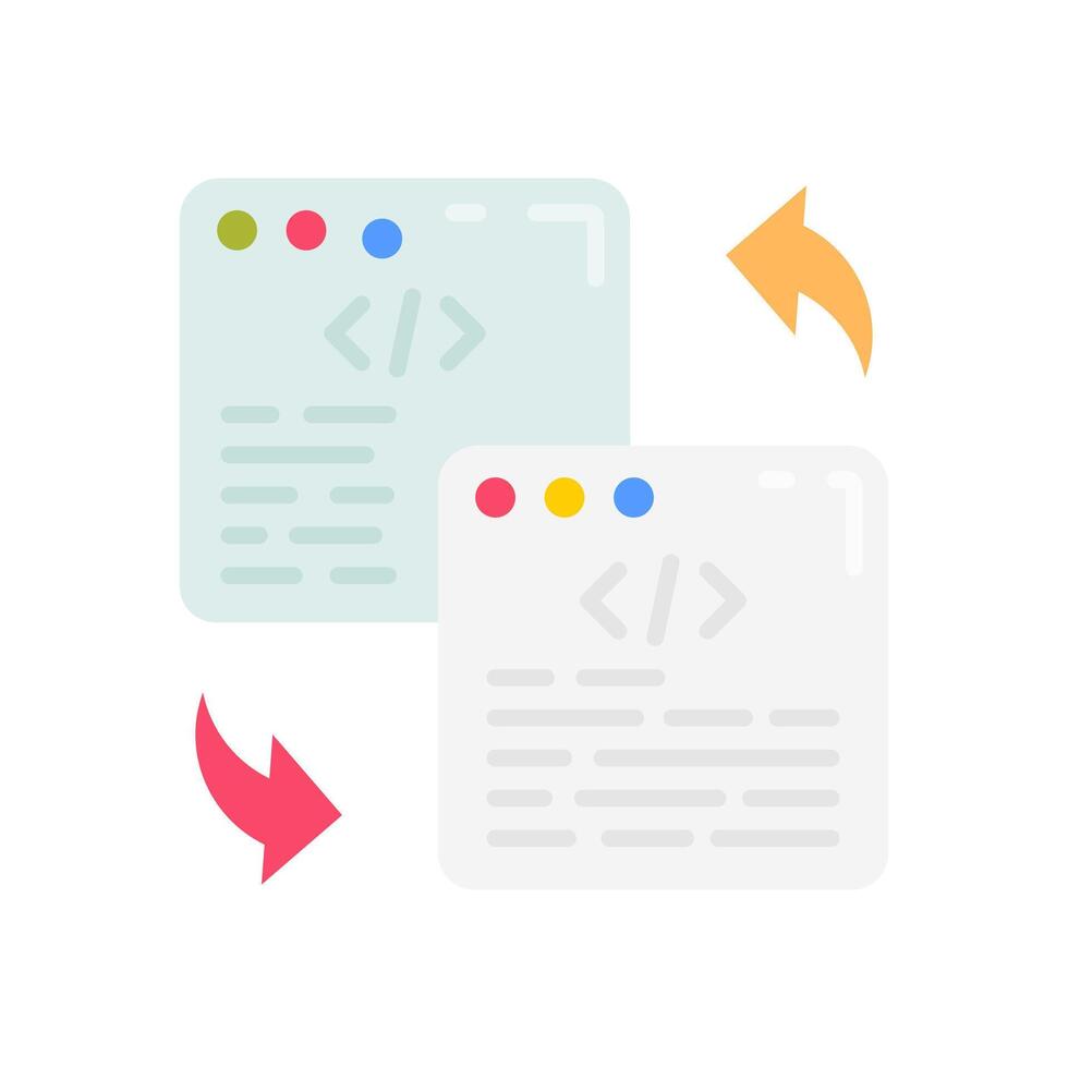 Code Refactoring Flat Icons Illustration 52642246 Vector Art At Vecteezy