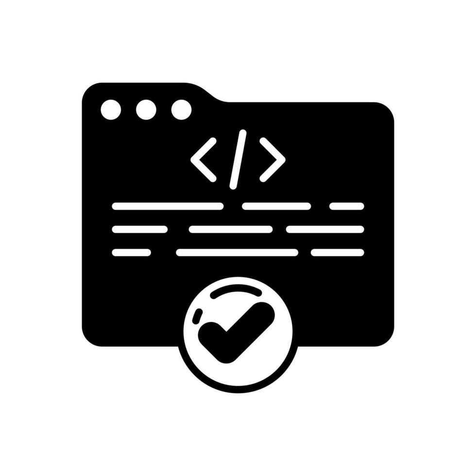 Validation Glyph Icon, illustration 52642361 Vector Art at Vecteezy