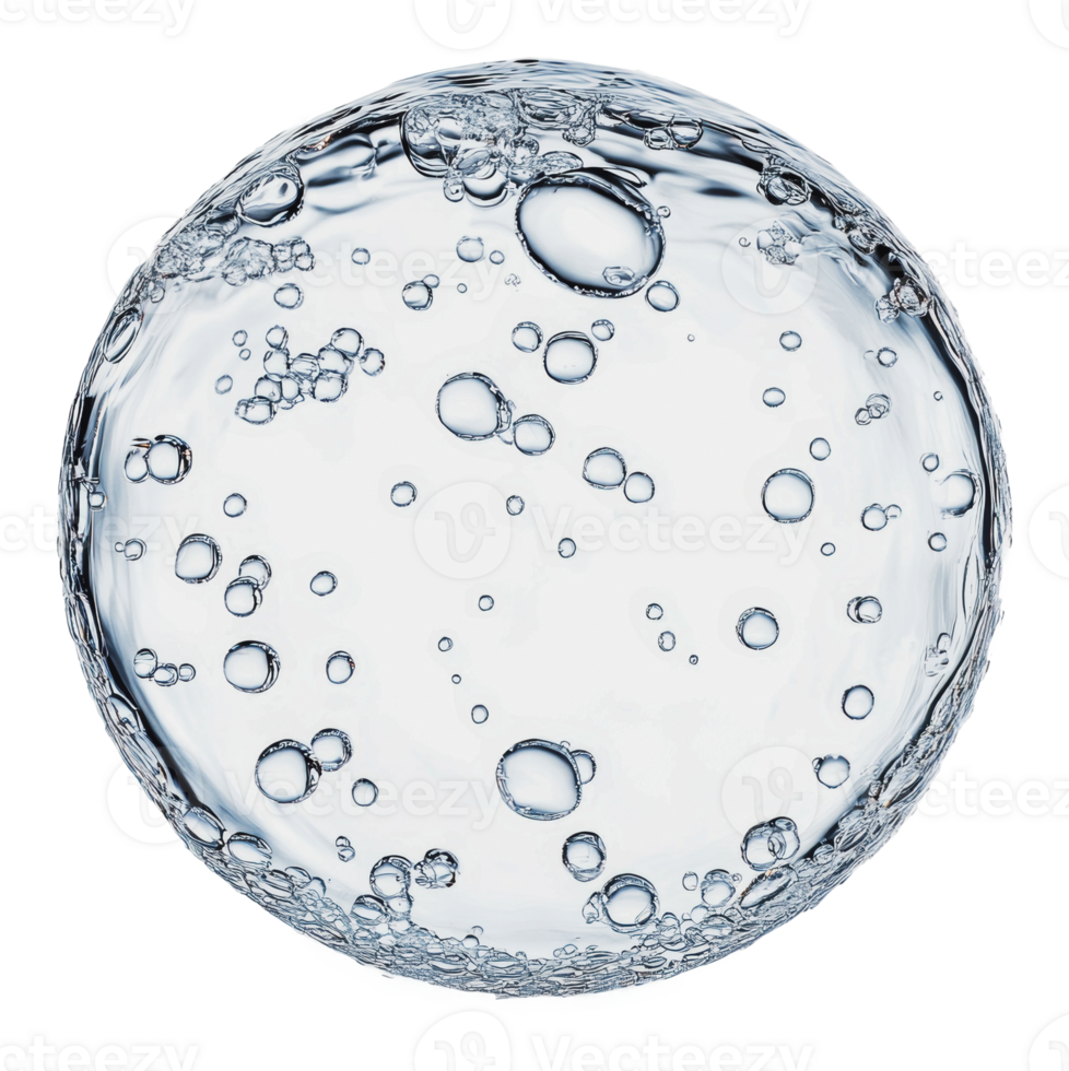 Bubbles in a clear water sphere 52655383 PNG