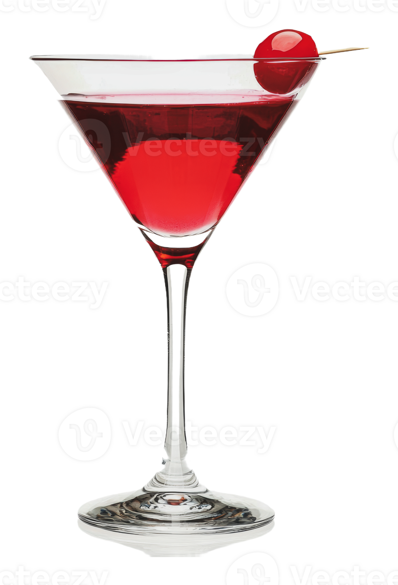 Chic cherry cocktail in a stylish glass 52655432 PNG