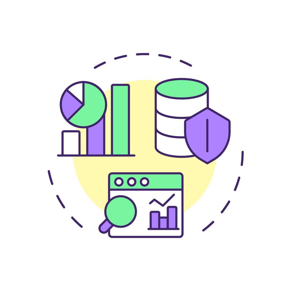 Quantitatively Managed Stage Multi Color Concept Icon Data Governance Maturity Model Advanced