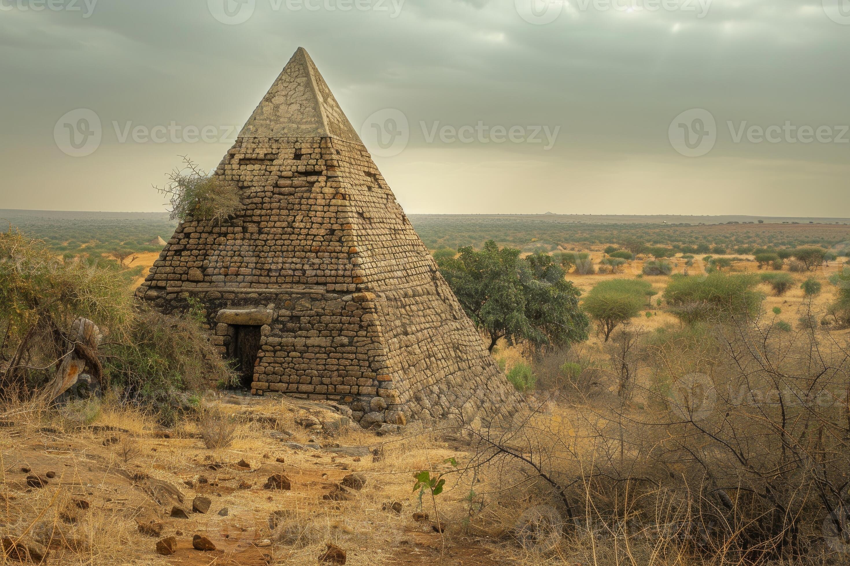 Ancient stone pyramid standing in african desert landscape 52665788 ... Ancient stone pyramid standing in african desert landscape 52665788 ...