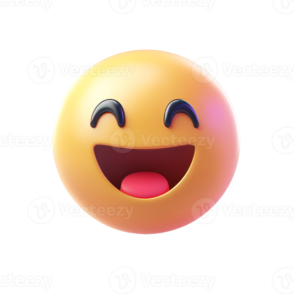 Joyful smiley face emoji 52704784 PNG