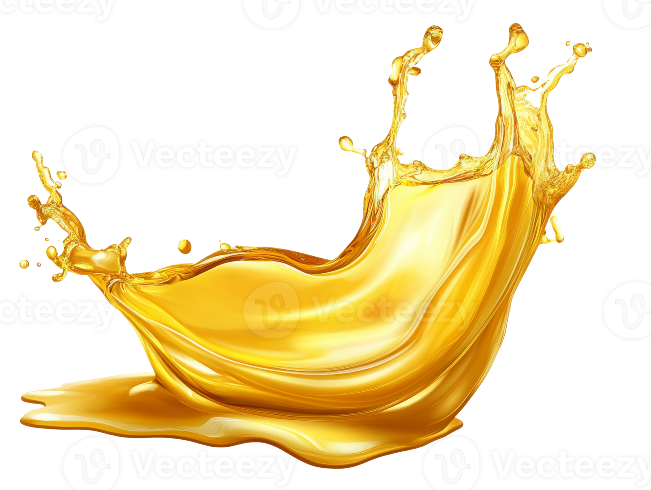 Golden liquid splashing on a white background 52706356 PNG