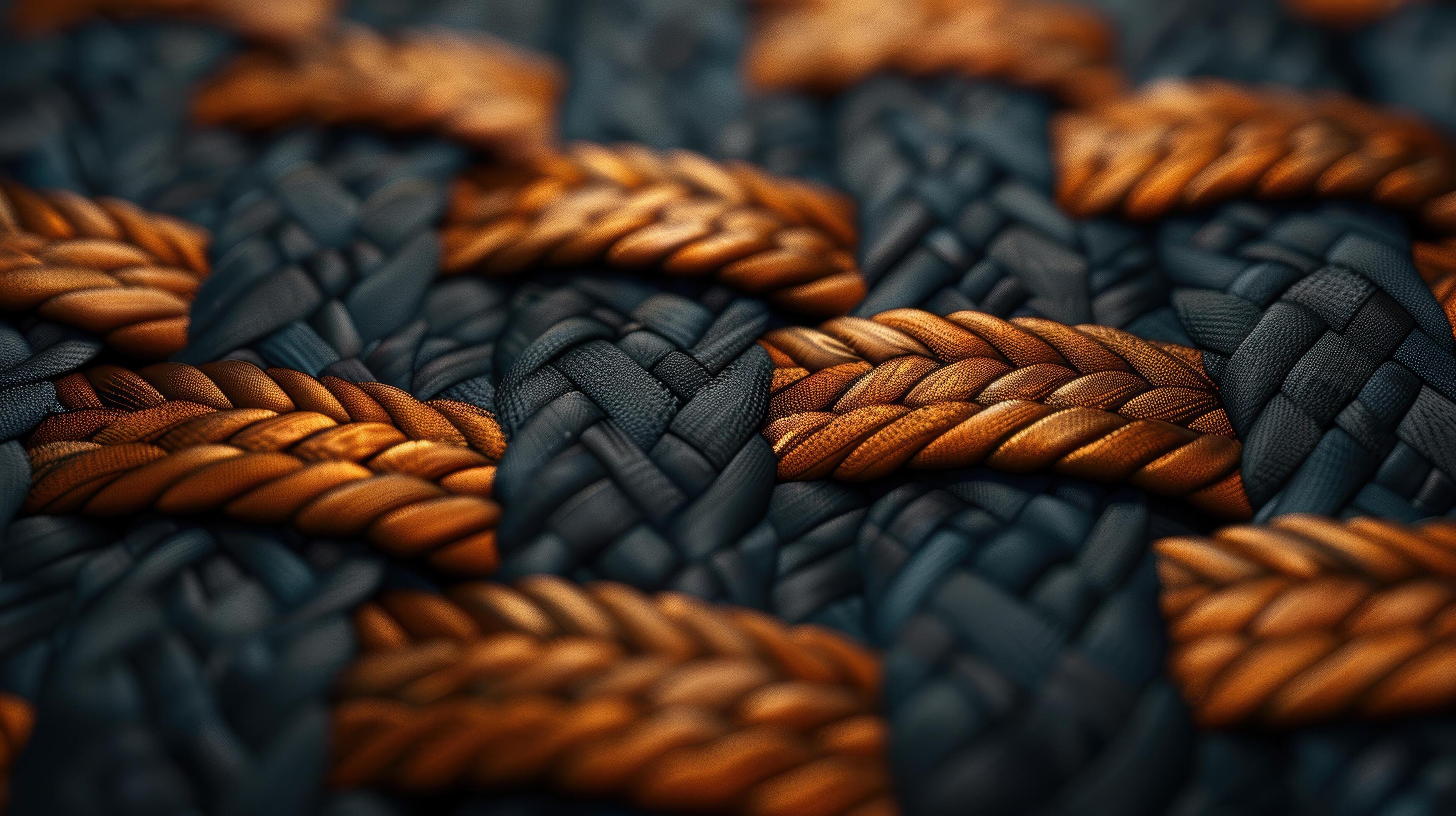 Intricate braided ropes in dark and warm colors 52722856 Stock Photo at ...