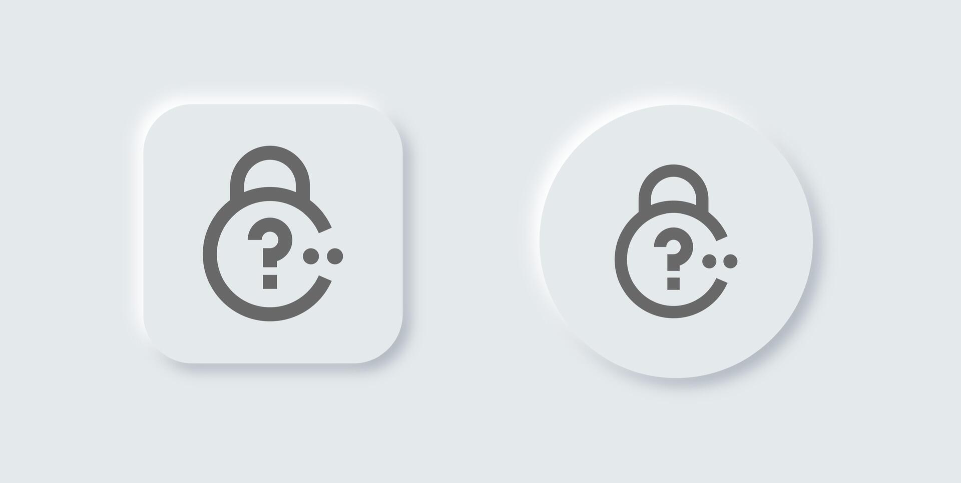 Forget Line Icon In Neomorphic Design Style Password Signs