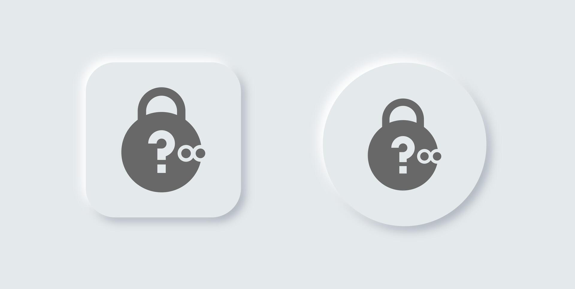 Forget Solid Icon In Neomorphic Design Style Password Signs