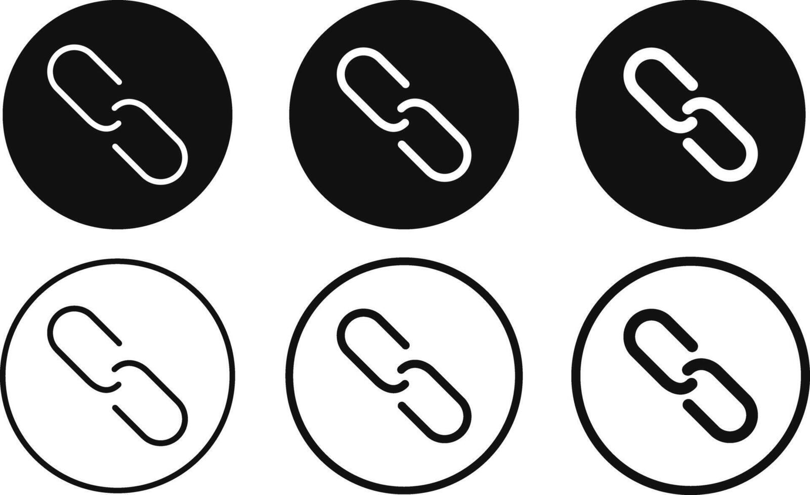 Link icon set. Simple chain link symbol. Web Hyperlink External link ...