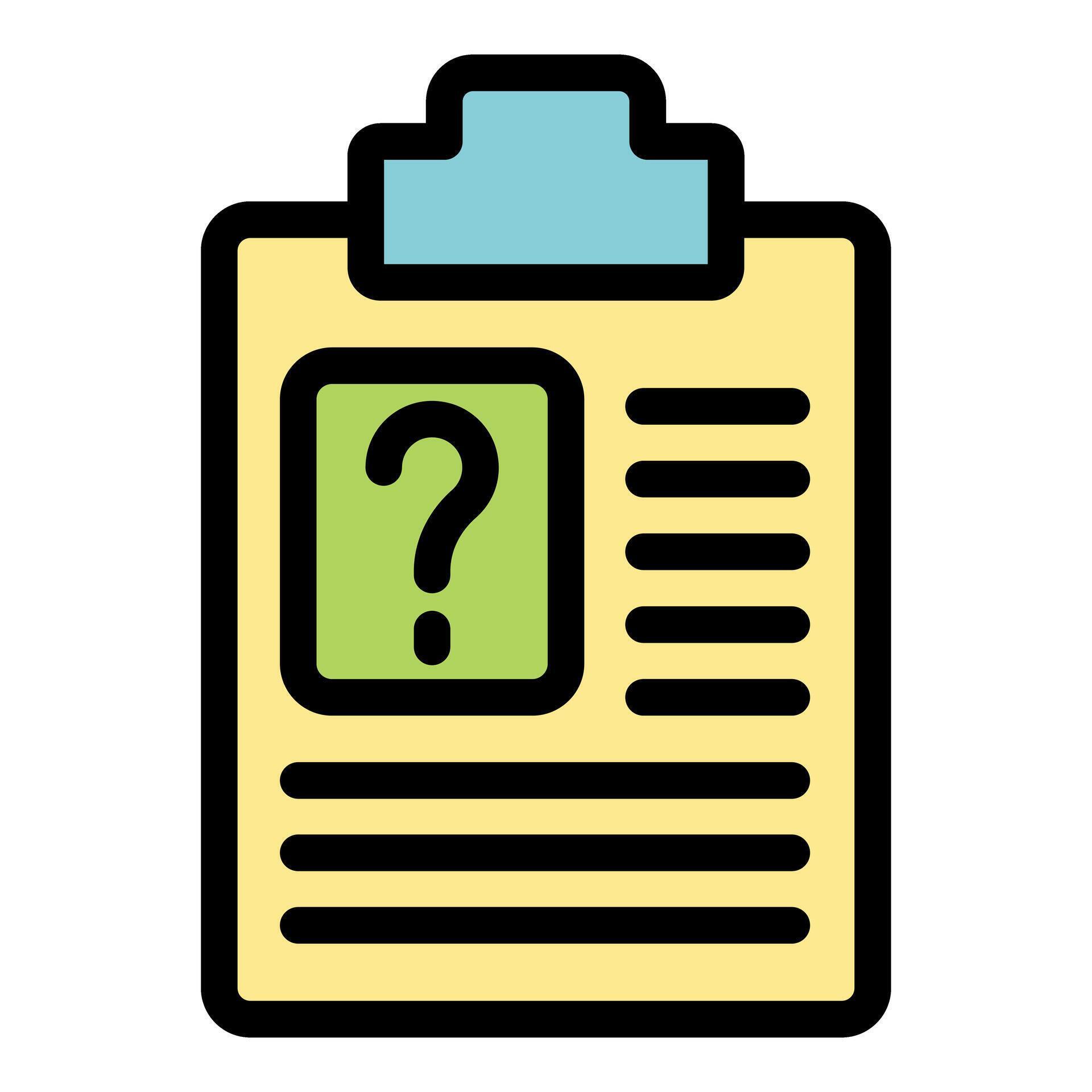 Clipboard showing question mark and representing frequently asked questions document 52730311 ...
