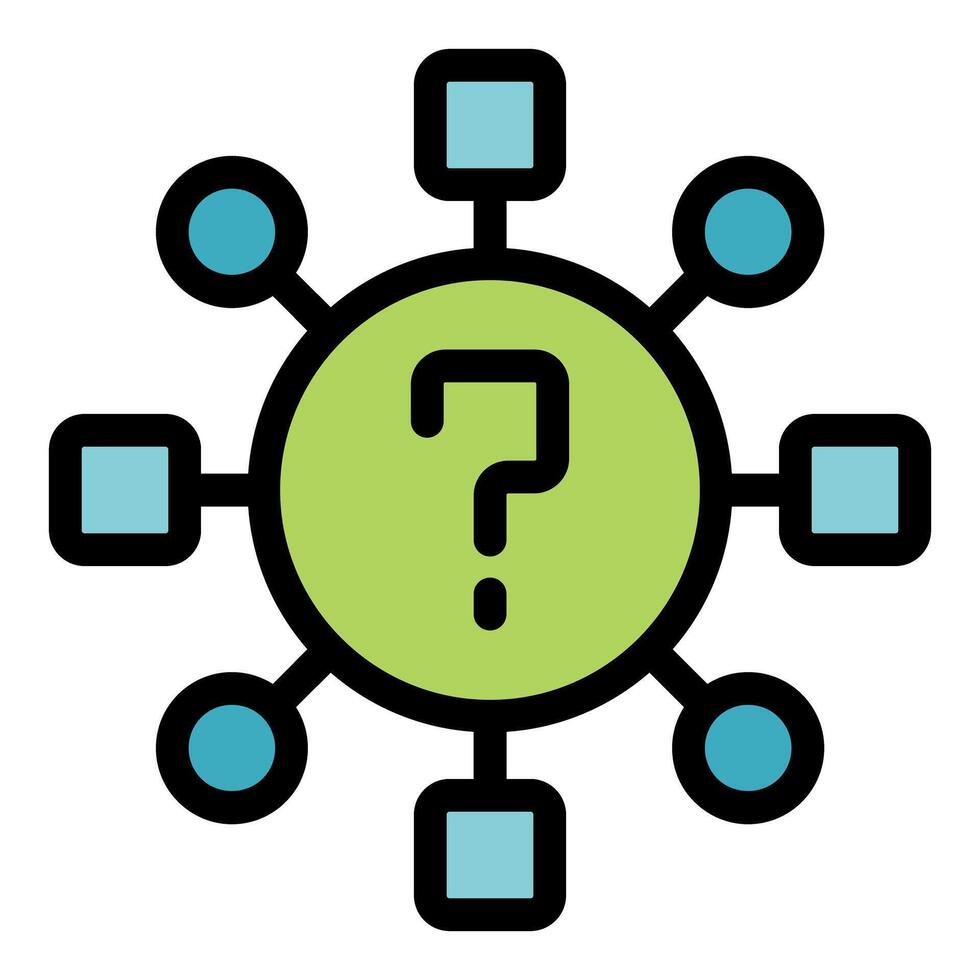 Question Mark Connecting Squares And Circles In A Network 52730320