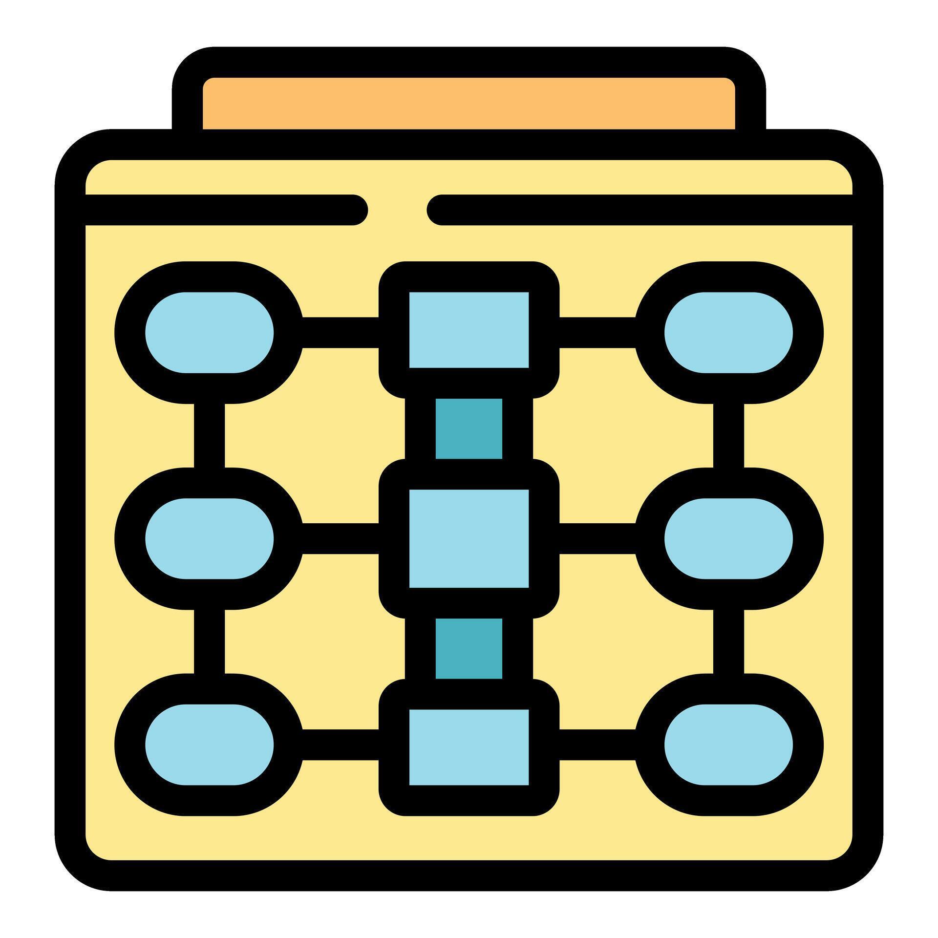 Algorithm scheme representing machine learning process and data ...
