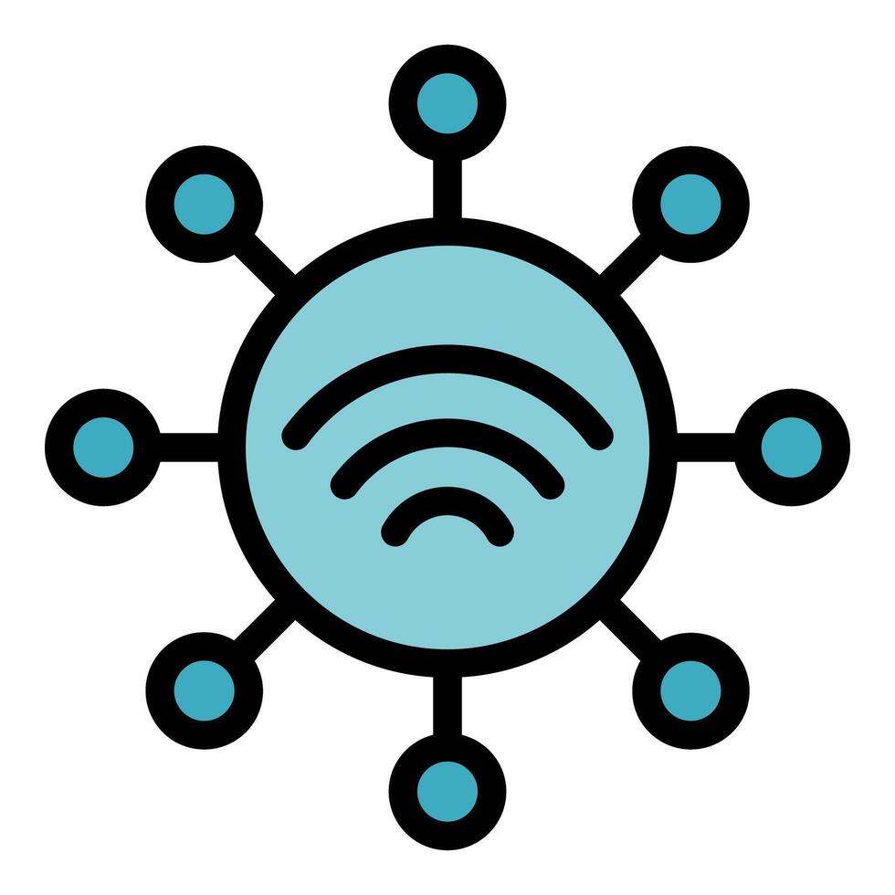 Wireless Network Connecting Multiple Devices Sharing Data 52731034