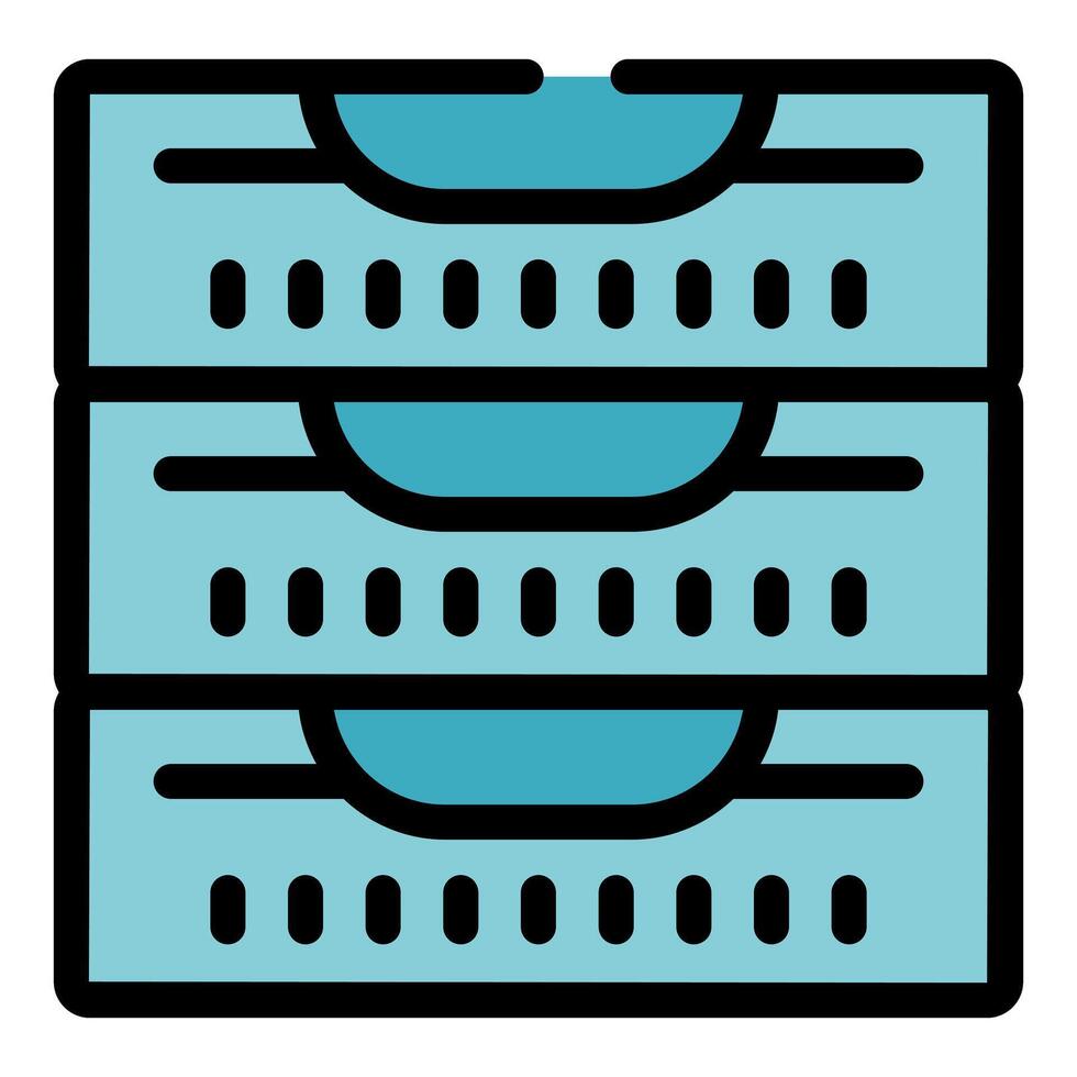 Server Rack Icon Representing Data Storage And Network Infrastructure 52731203 Vector Art At