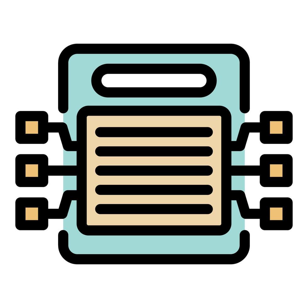 Electronic Microchip Connecting Digital Data Flow In Technological Circuit 52733950 Vector Art