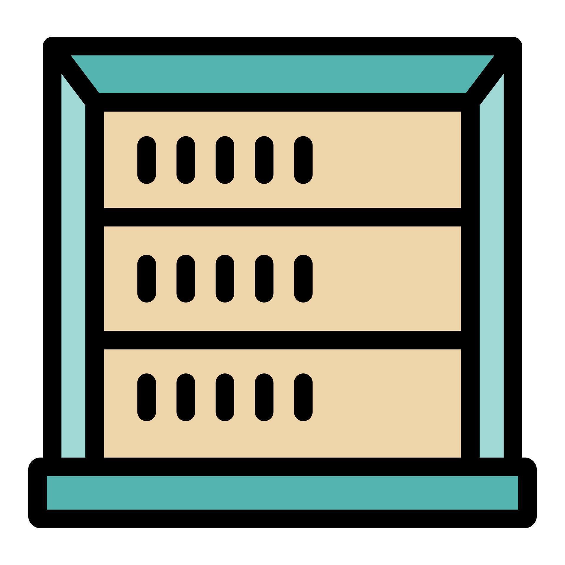 Server Rack Icon Representing Data Center And Network Infrastructure 52734046 Vector Art At Vecteezy