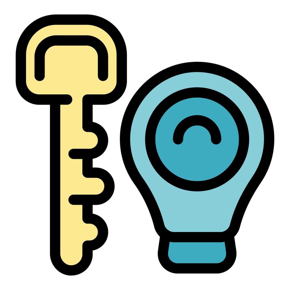 Key Unlocking A Lightbulb Finding A Solution Or Solving A Problem