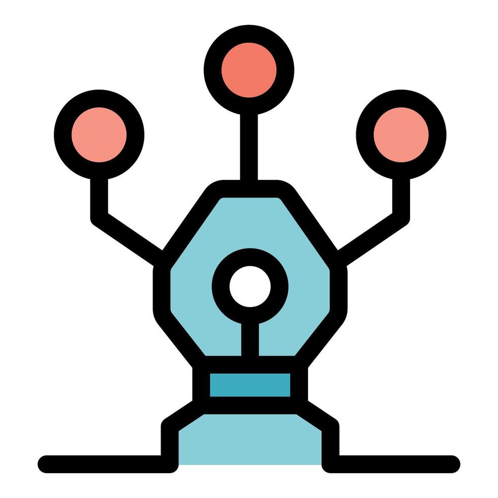 Core system collecting data from multiple sources icon 52735515 Vector ...