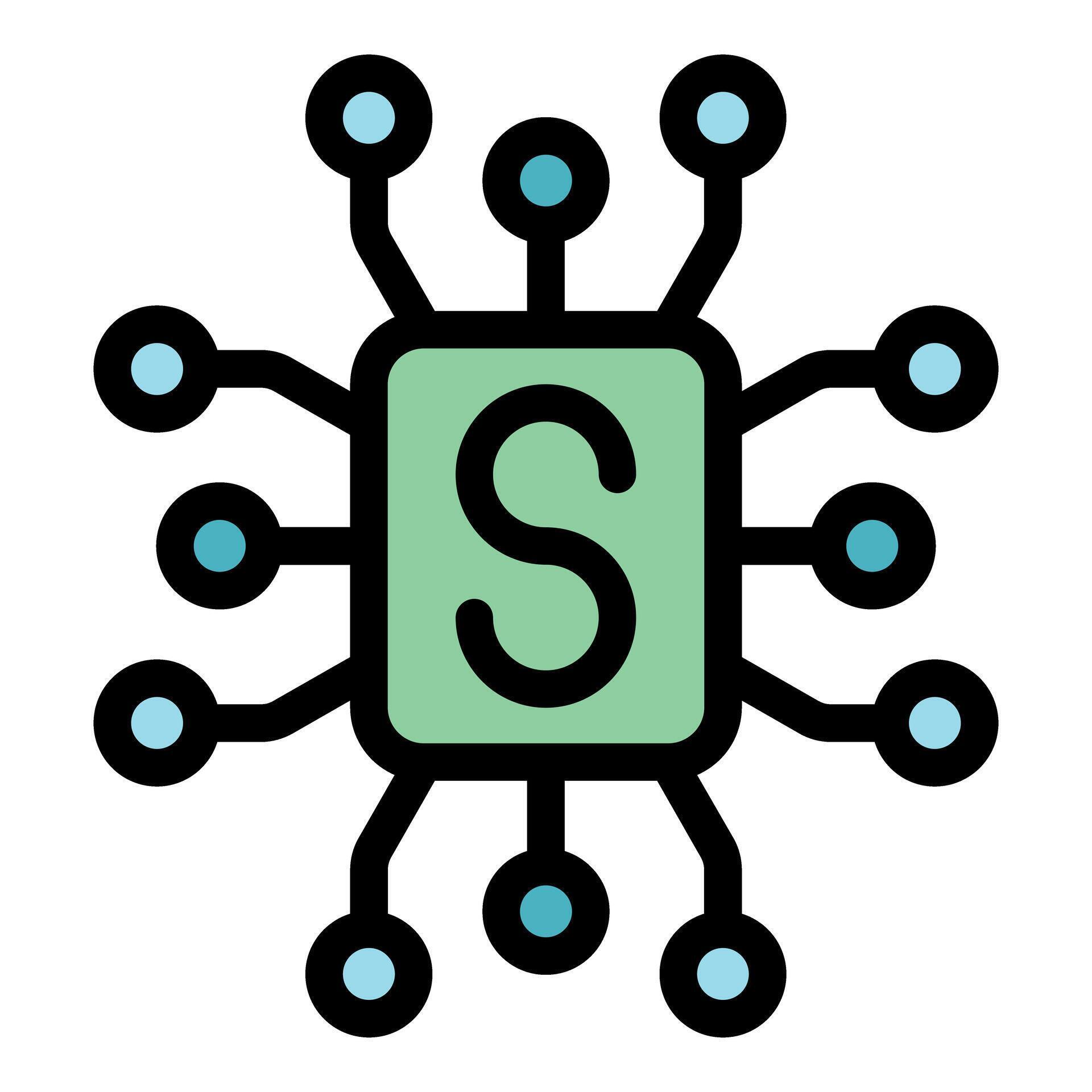 Sandbox Blockchain Technology Connecting Nodes In Decentralized Network 52735573 Vector Art At