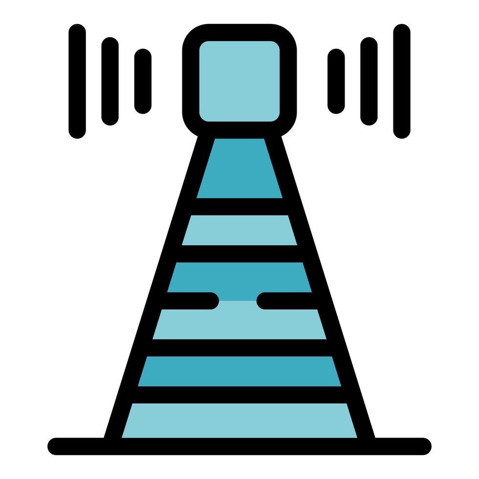 Radio tower transmitting signals, wireless communication infrastructure 52735667 Vector Art at ...