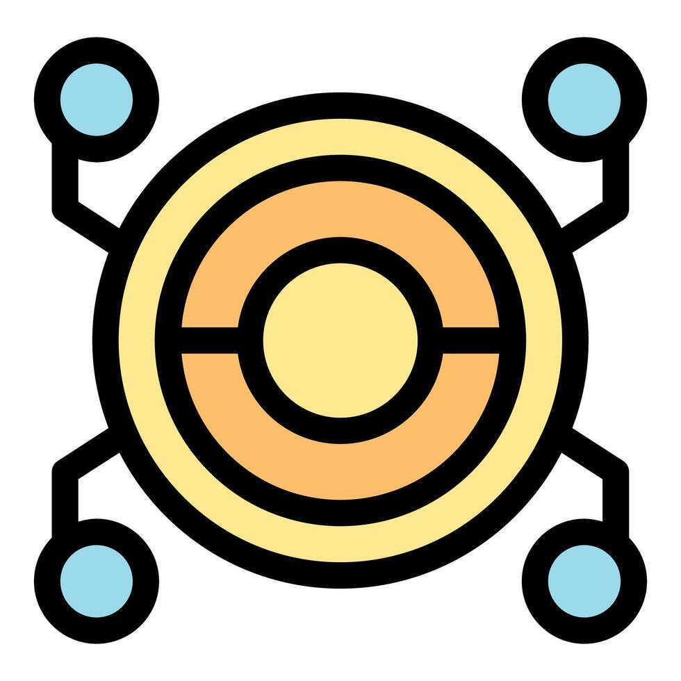 Futuristic circular hub connecting four nodes in a network 52735897 ... Futuristic circular hub connecting four nodes in a network 52735897 ...