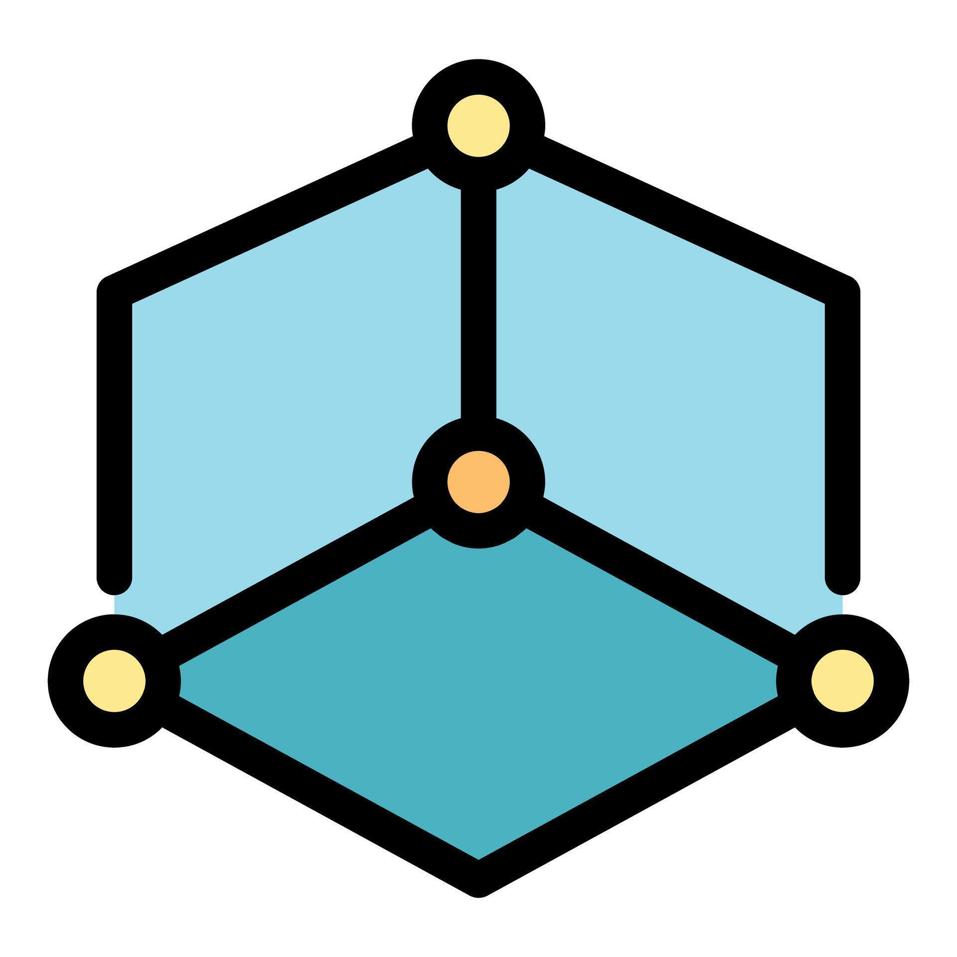 Blockchain Network Connecting Nodes In A Secure System 52735901 Vector