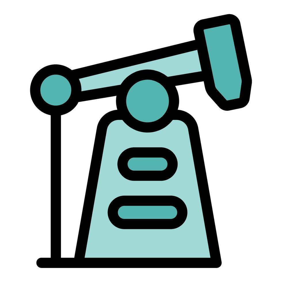Oil pump jack extracting crude oil from well, fossil fuel energy extraction icon 52736000 Vector ...