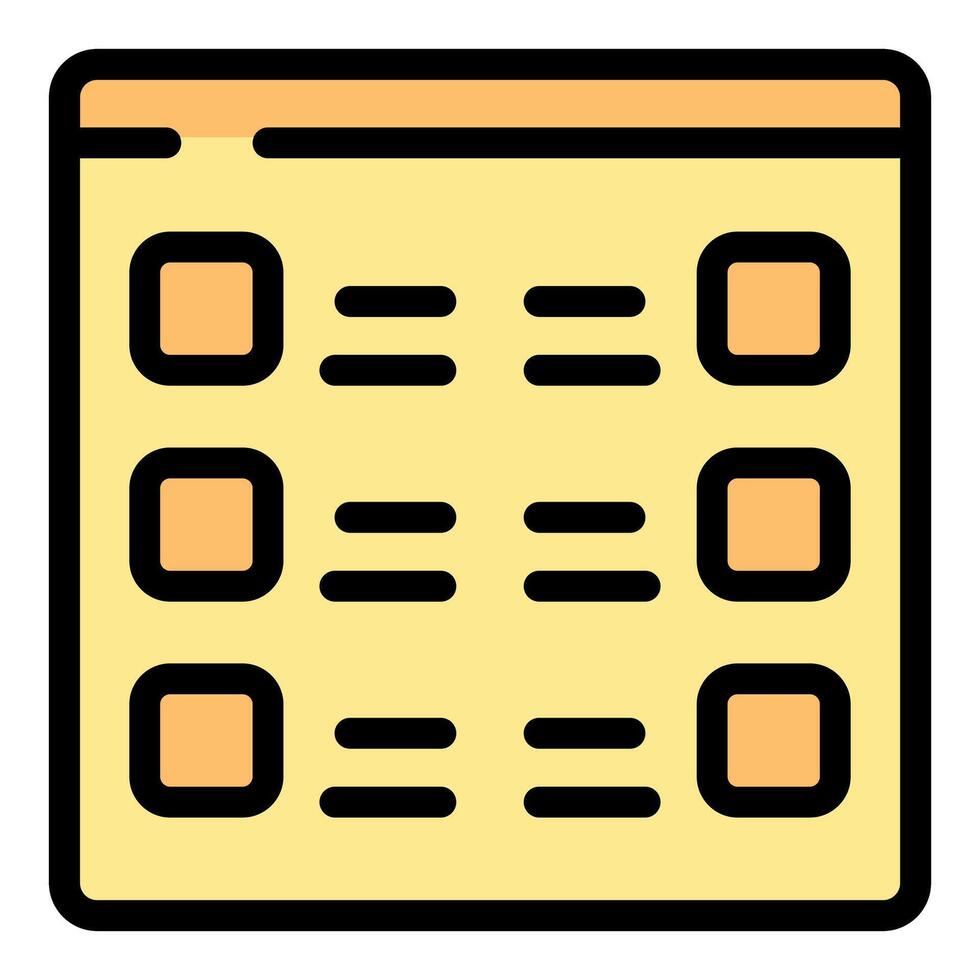 Web page showing checklist with checkboxes and lines 52736121 Vector ...