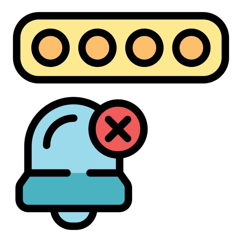 Notification bell with cross mark showing access denied for wrong password 52736832 Vector Art ...