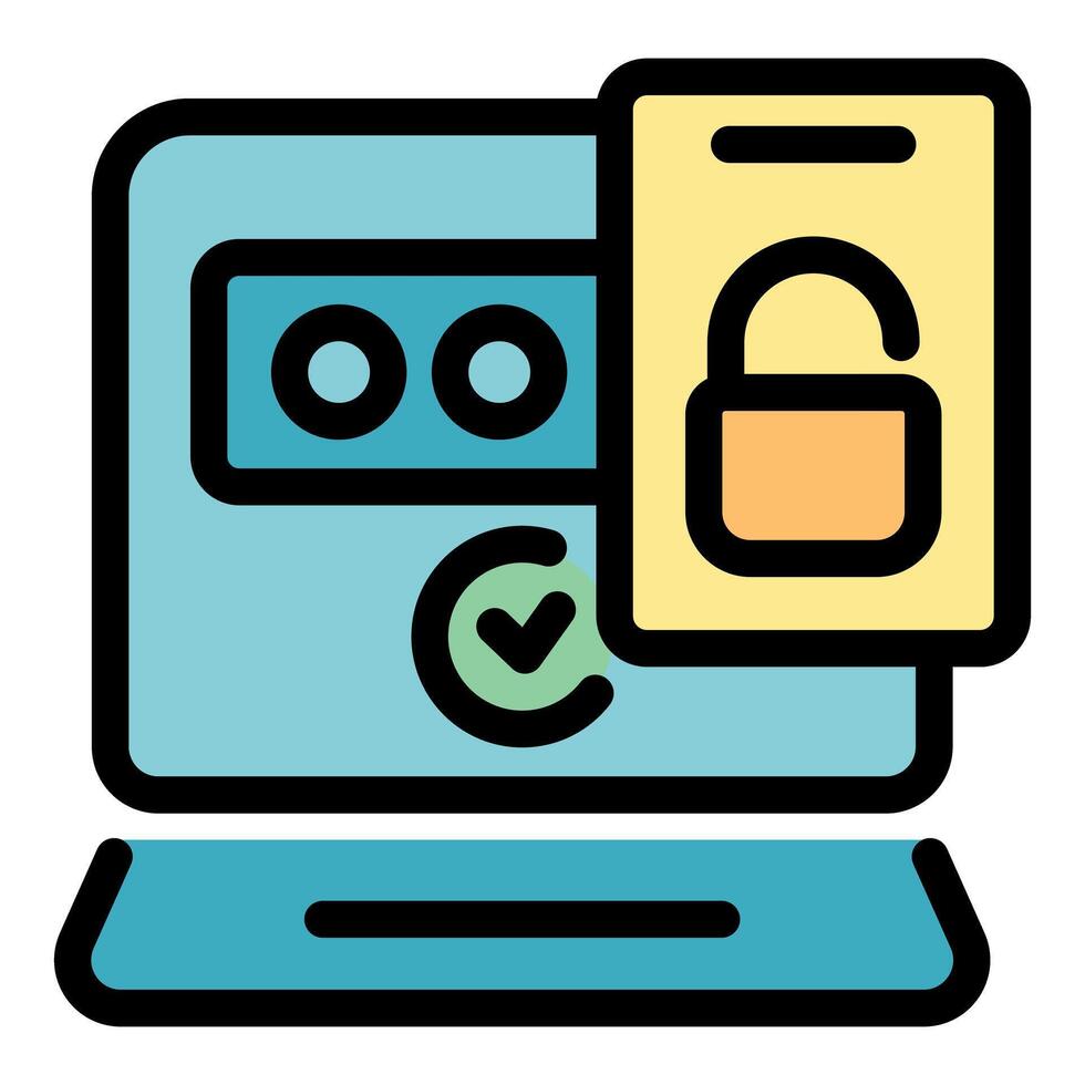 Secure login, laptop displaying password field, padlock icon, and checkmark symbol 52736920 ...