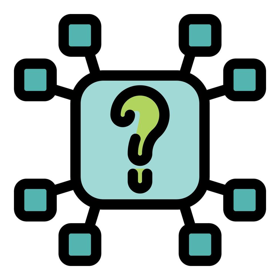 Question Mark Connecting Multiple Devices Symbolizing Online Support