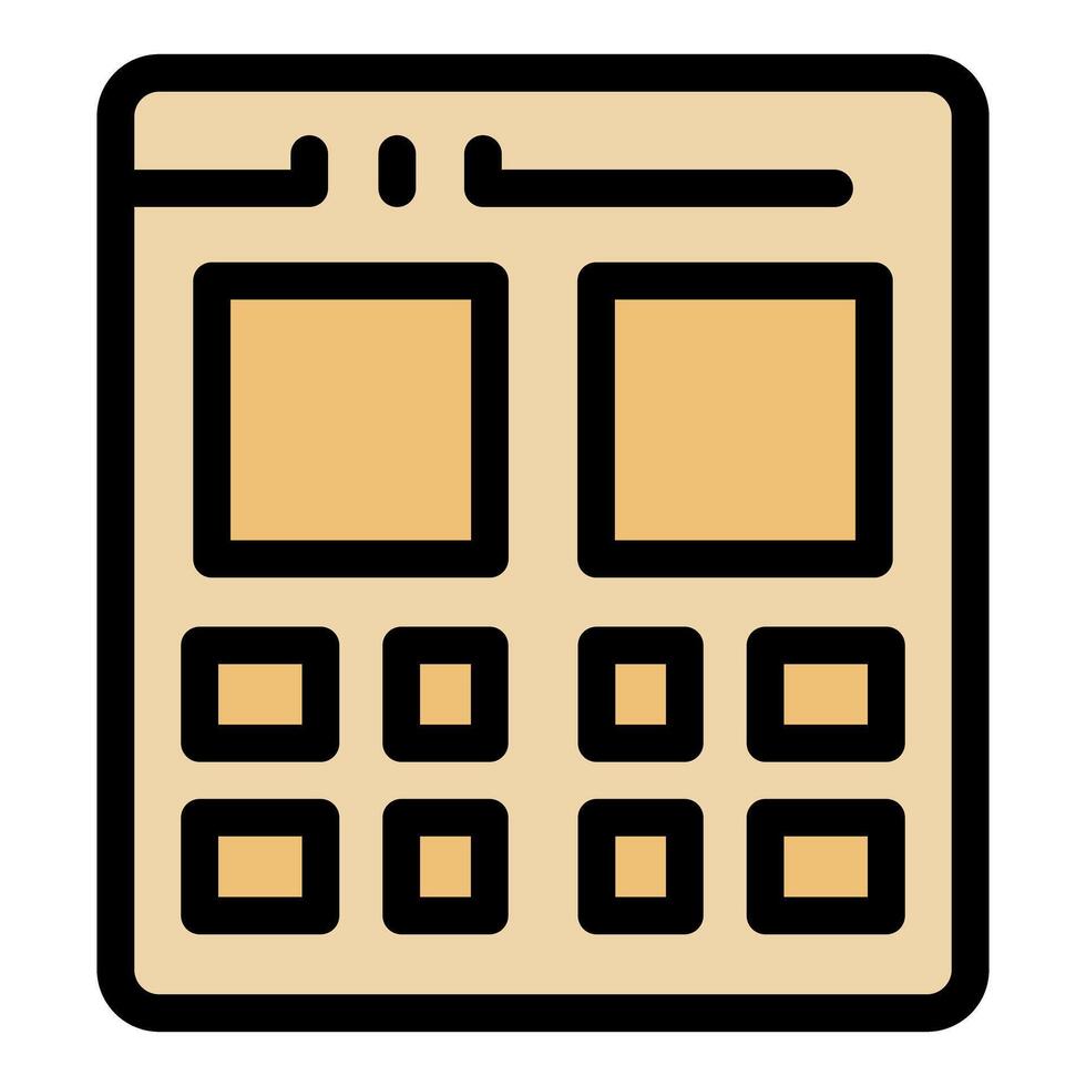 Modern web design interface with content blocks and navigation bar ...