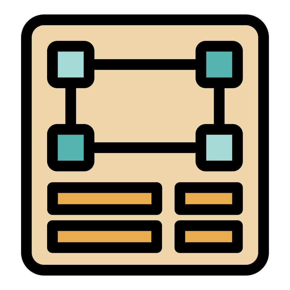 Algorithm scheme connecting data blocks and processing information 52737883 Vector Art at Vecteezy