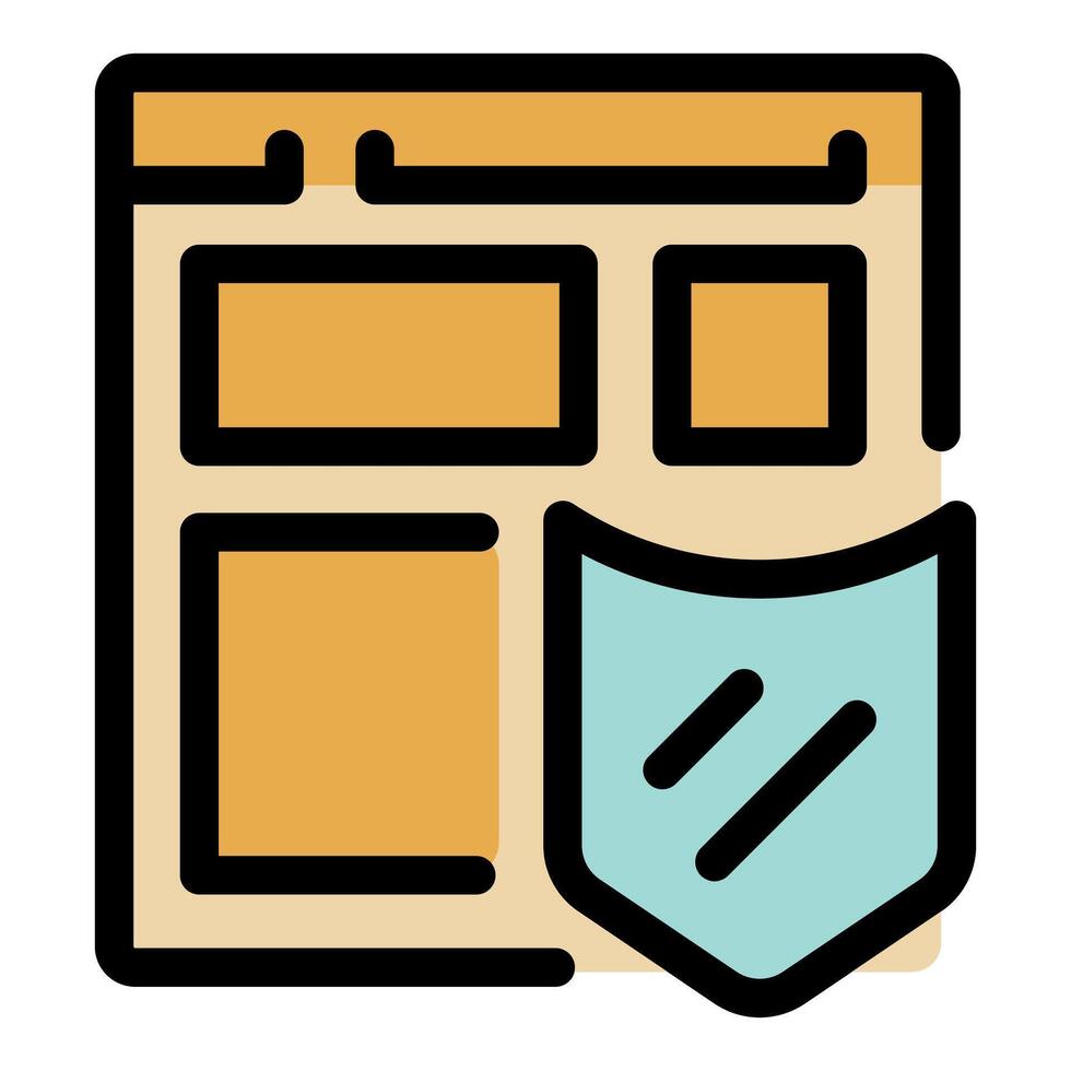 Secure Website Layout With Shield Protecting User Data And Privacy