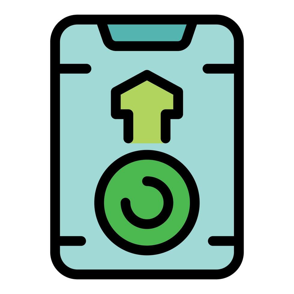 Smartphone Showing Upload With Refresh Icon Data Transfer And