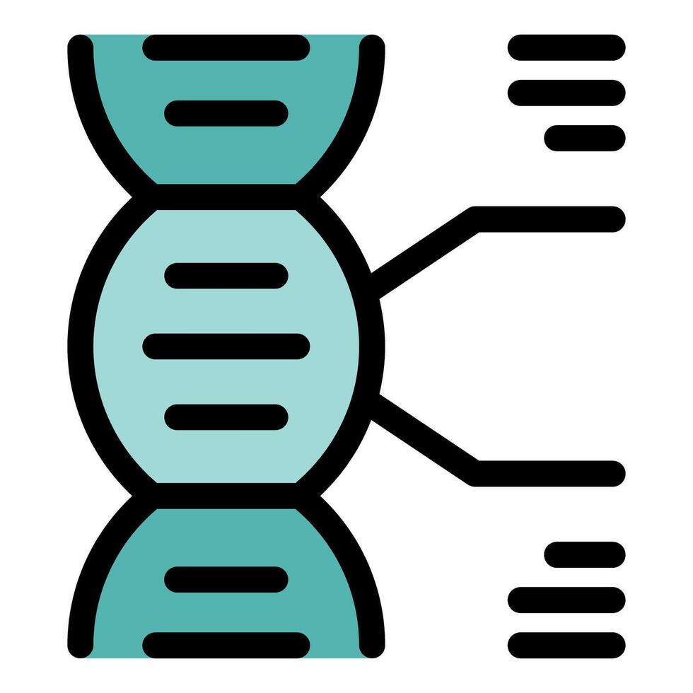 Dna Structure Connecting With Lines Representing Genetic Information