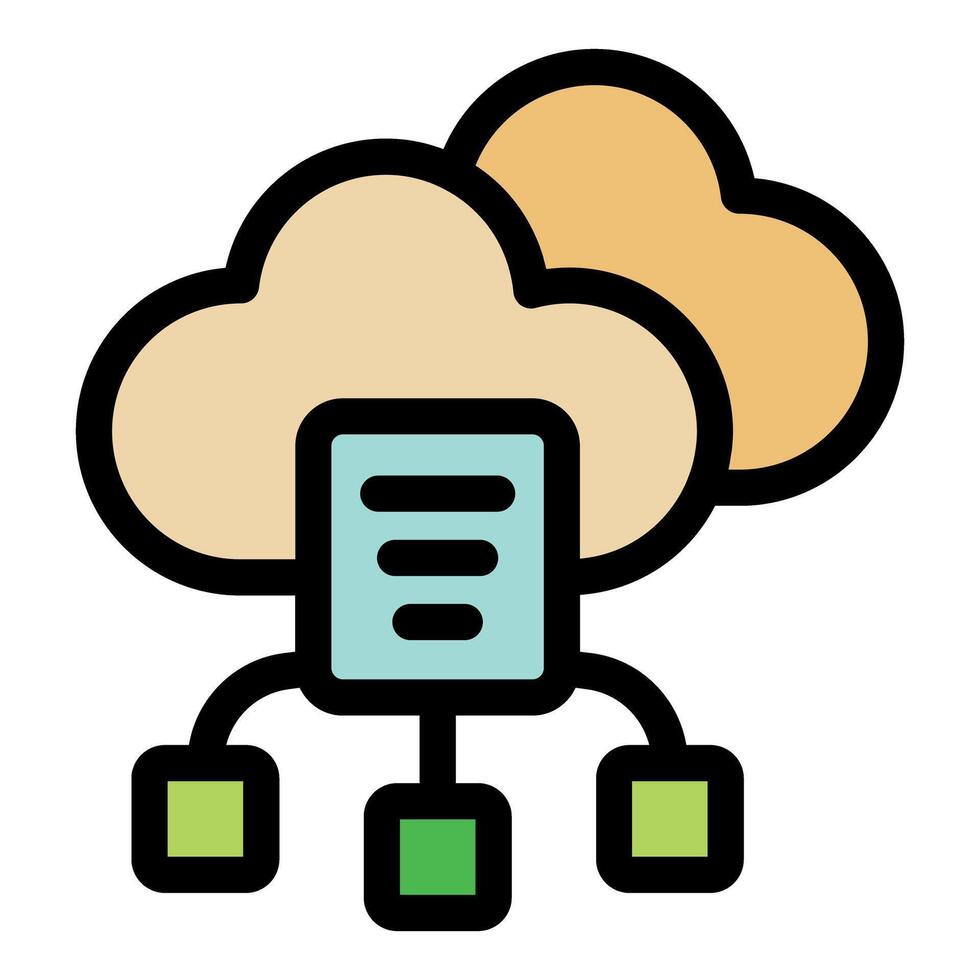Cloud Computing Distributing Data To Multiple Devices 52738569 Vector