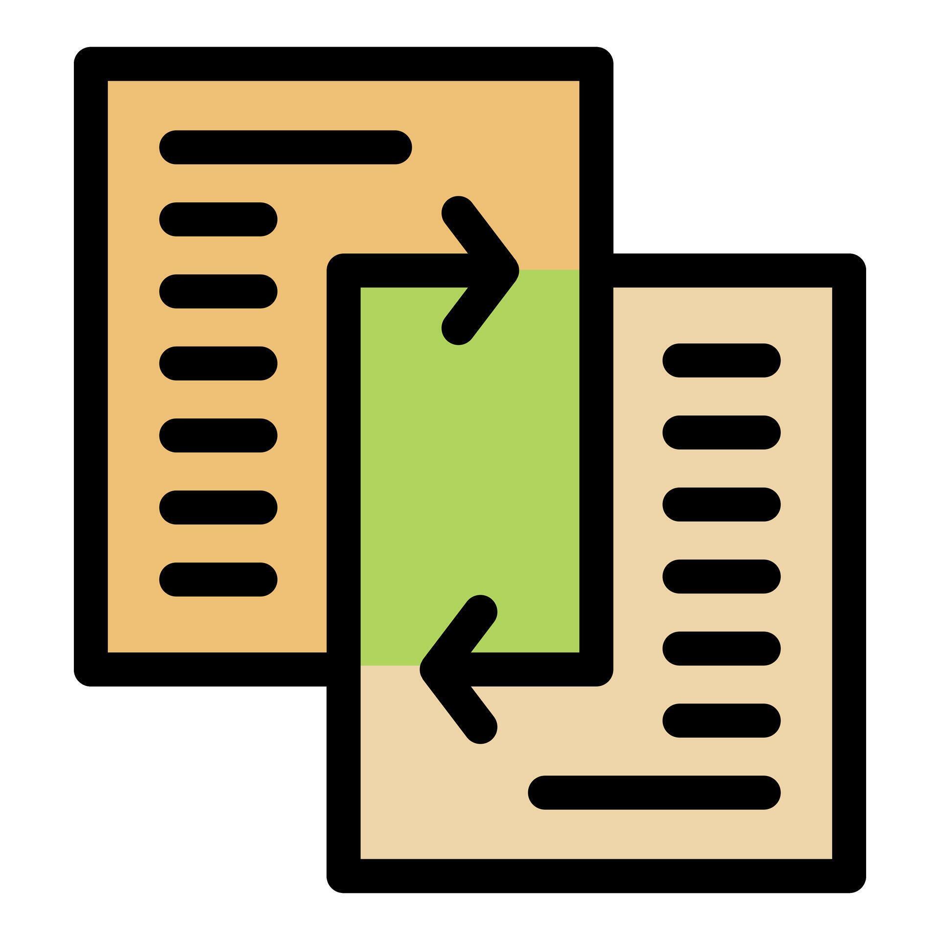 Data synchronization exchanging information between documents 52738572 Vector Art at Vecteezy