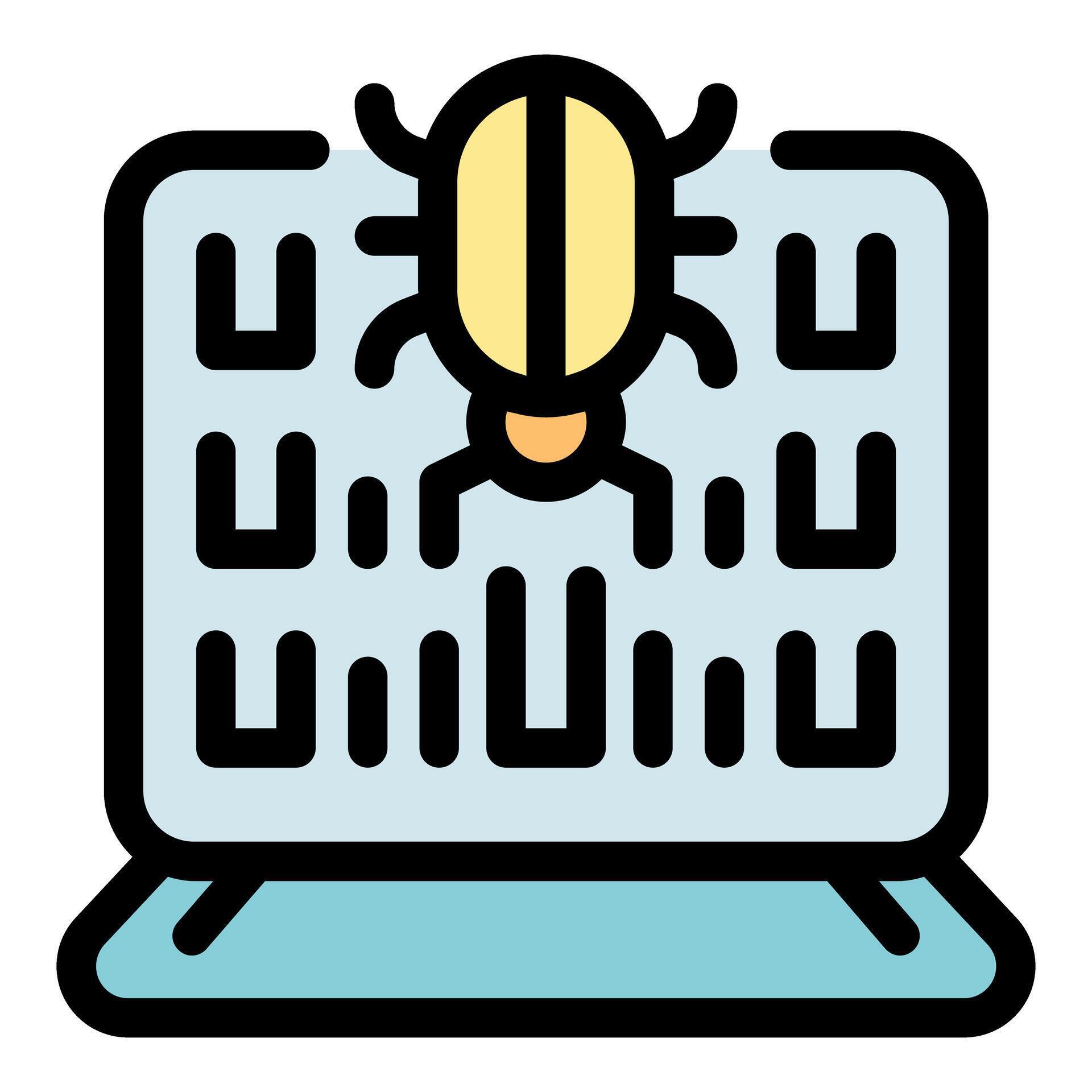 Malware Infecting Laptop Screen Displaying Binary Code 52739795 Vector Art At Vecteezy